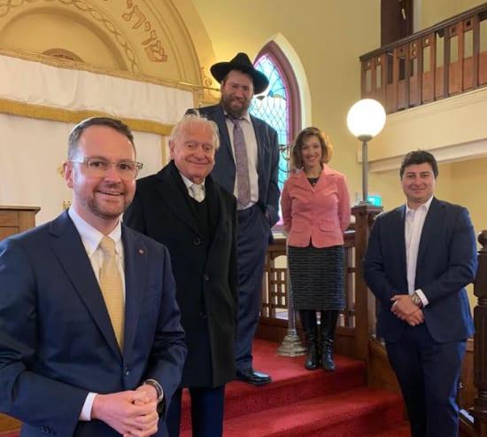 Senator visits Newtown Synagogue to announce security funding – J-Wire