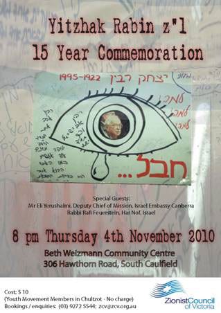 Remembering Rabin - a Tale of Two Cities – J-Wire